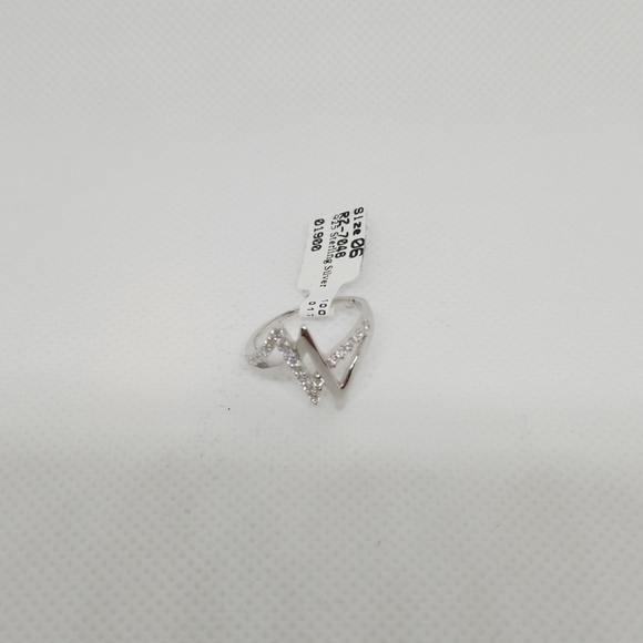 Jewelry | Zig Zag Pav Cz 925 Ring Size 7 | Poshmark